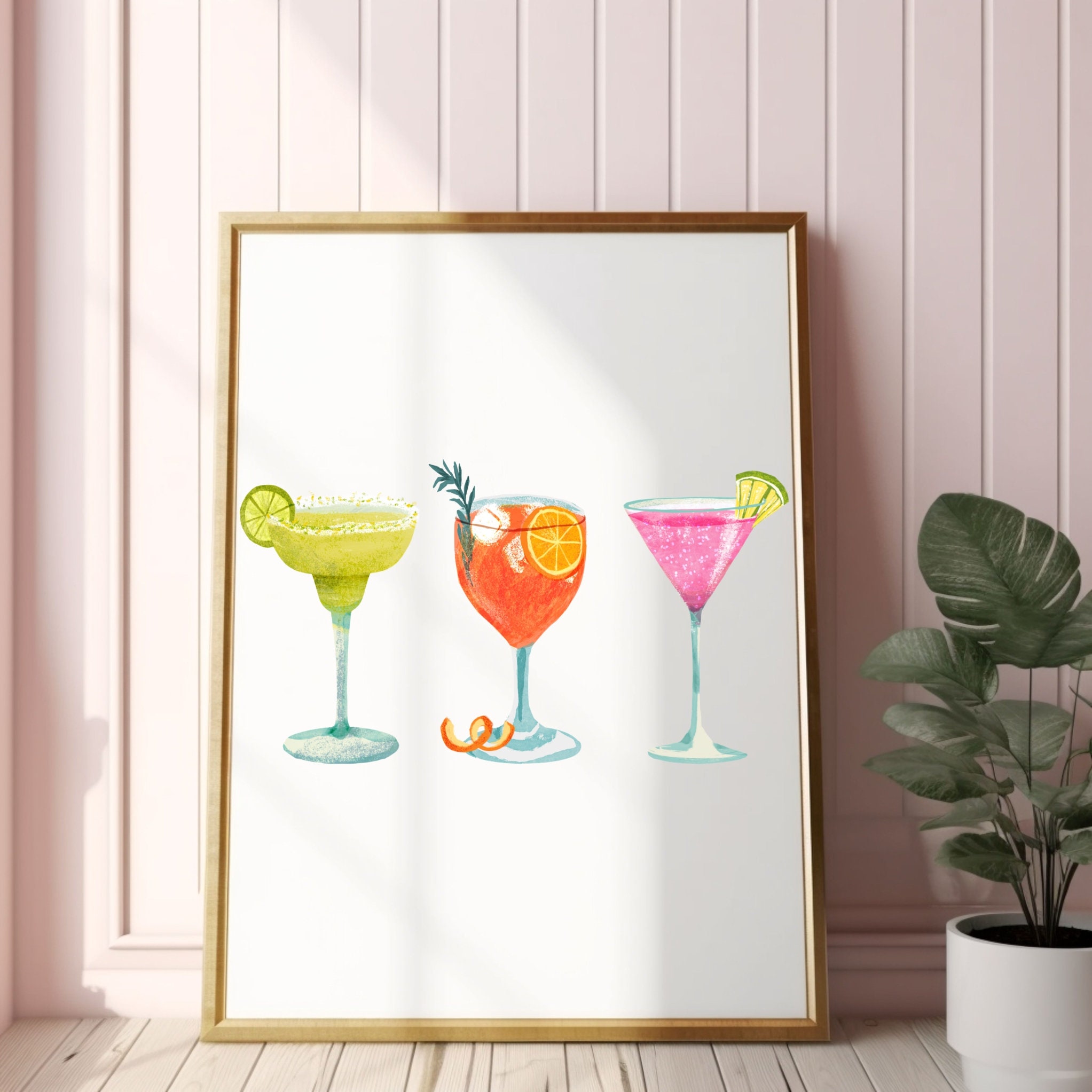 Cocktails Poster, Cute Cocktails Poster, Cute Drinks Poster, Cocktails ...