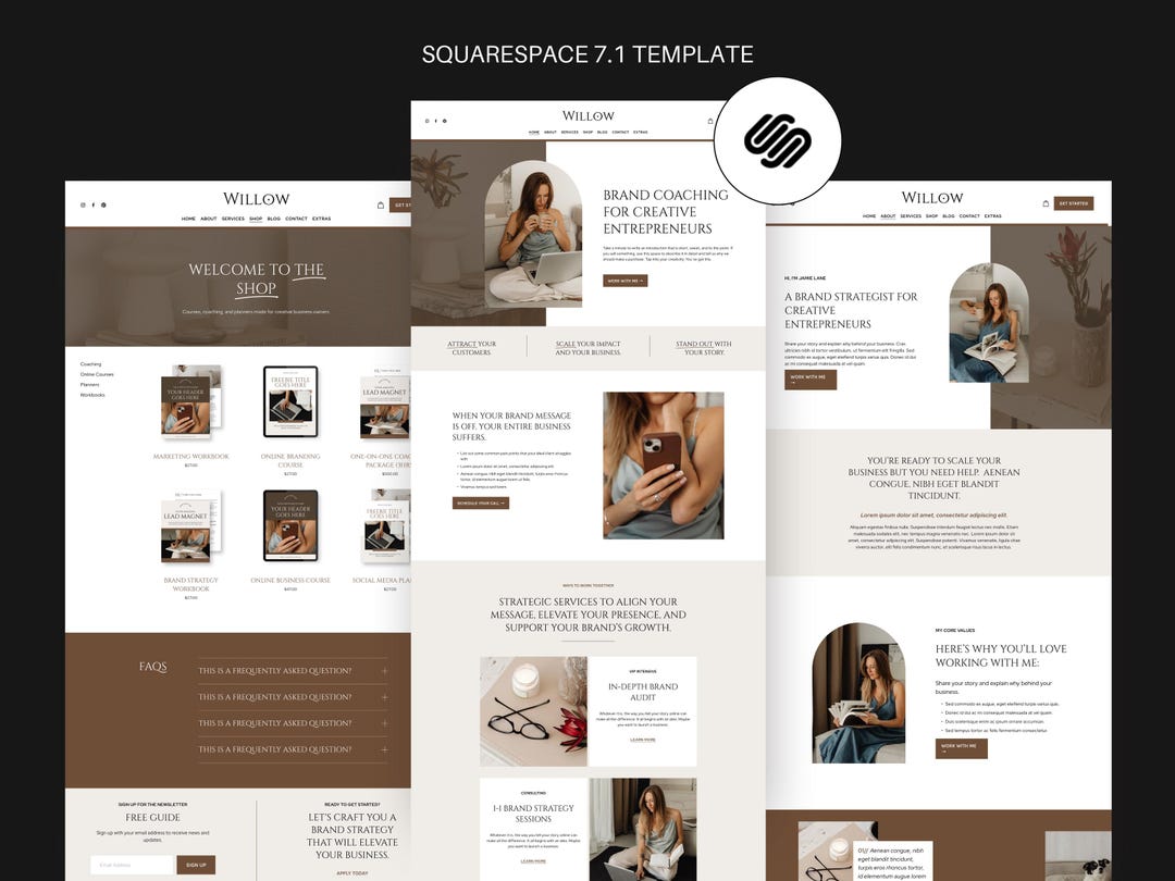 Squarespace 7.1 Website Template | Earthy, Modern Design for Creatives ...