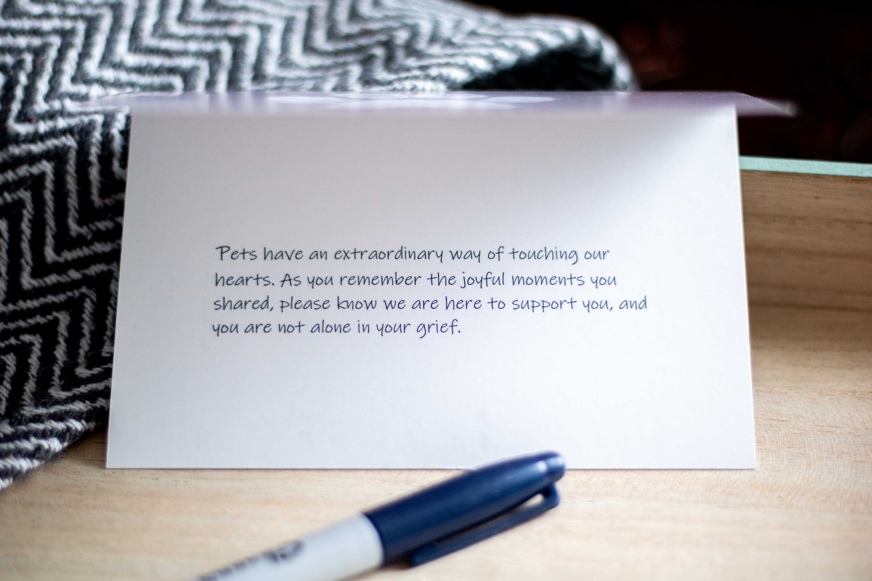 Pack of 60 Veterinary Sympathy Cards and Envelopes for Pet Owners Pet ...