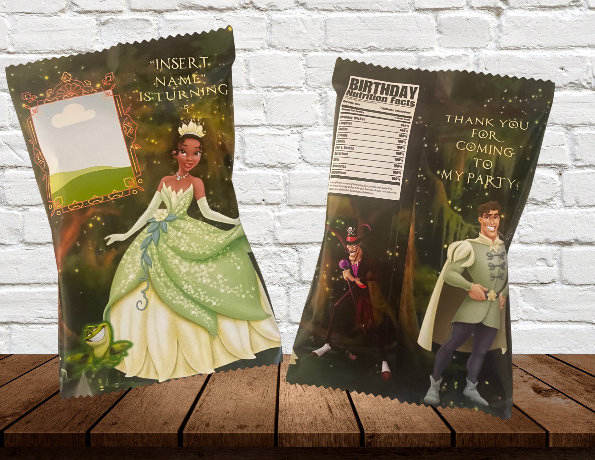 Editable Princess & the Frog Chip Bag - Etsy