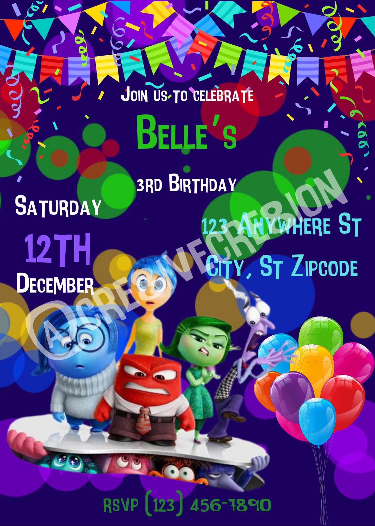 Editable Inside Out Invitation - Etsy