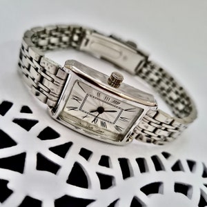 Watch for Women, Silver Colour, Roman Numeral Dial, Square Design, Easy ...