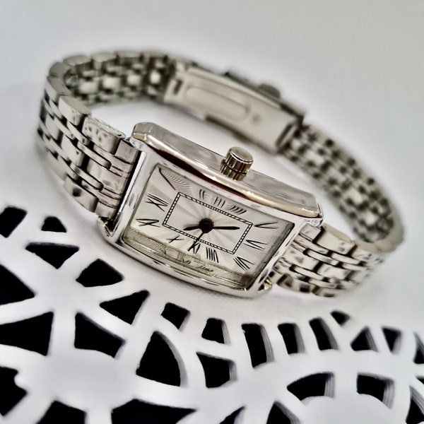 Square Silver Watch Women - Etsy