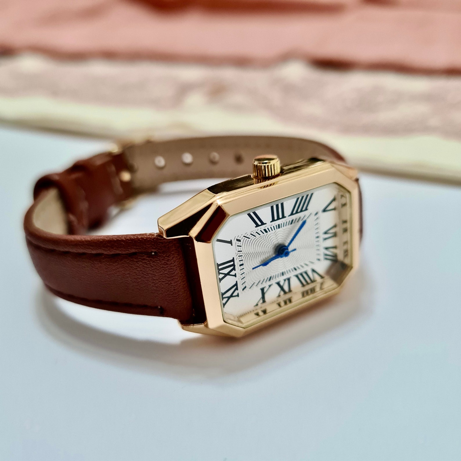 Wrist Watch for Women, Gold Colour, Present for Her, Vintage Design ...