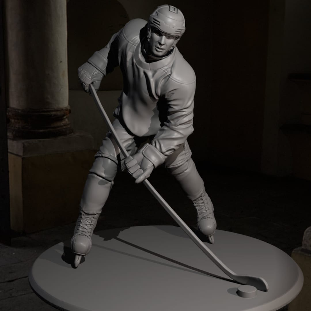 Hockey Player Figure STL, Ready for 3D Printing, Movie Characters ...