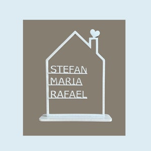 3D Print Personalized Family Gift - House With Name - Housewarming Gift ...
