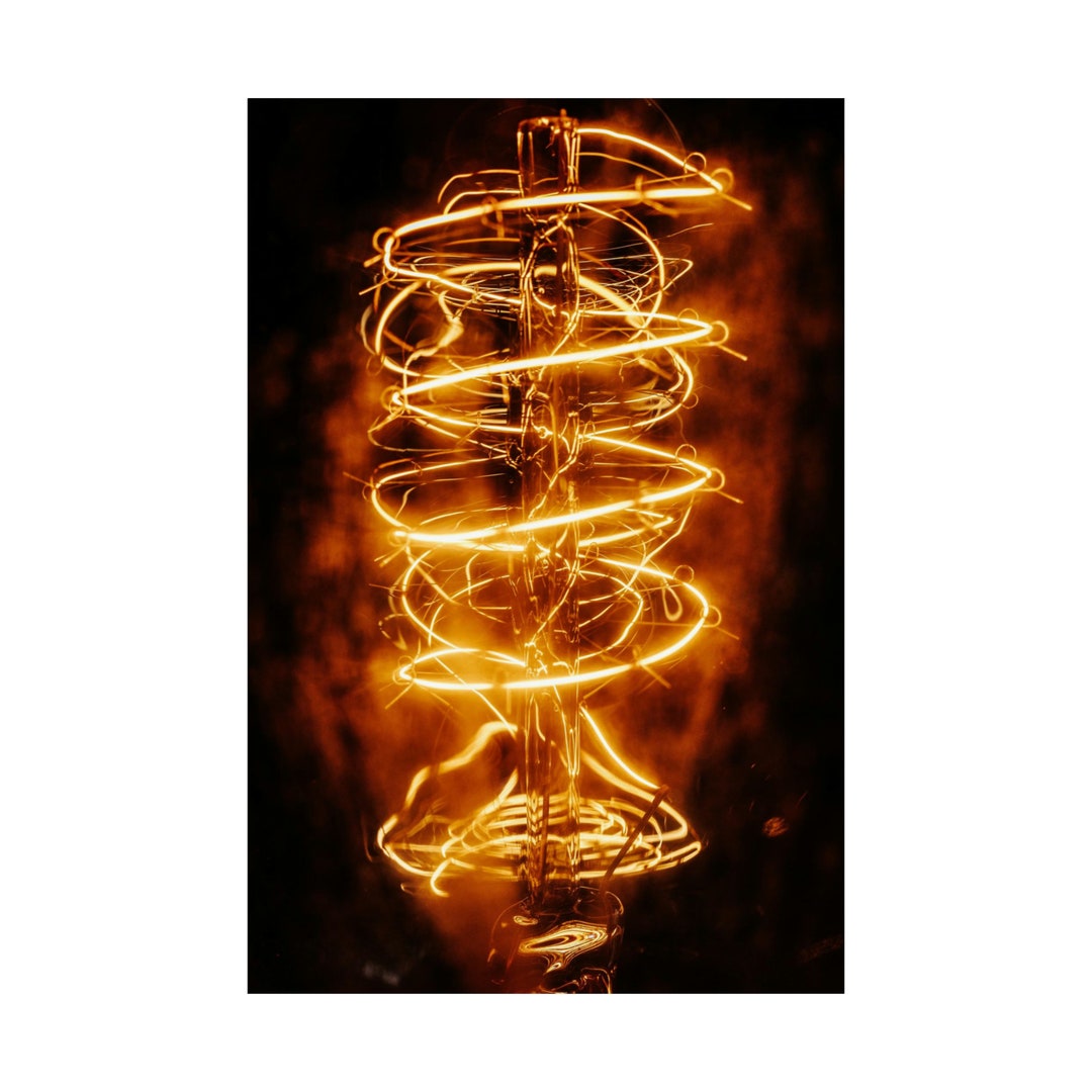 Idea-inspired Vintage Filament Light Bulb Wall Art Retro Industrial ...