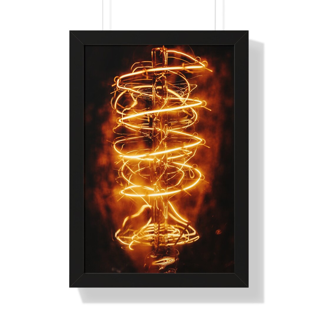 Idea-inspired Vintage Filament Light Bulb Wall Art Poster Retro ...