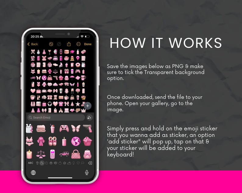 Ultimate Pink Emoji Sticker Pack 100 Aesthetic Stickers With MRR & PLR ...