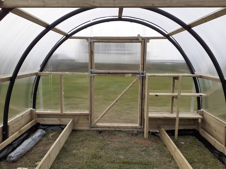 STORMIE 20 Ft Stormproof Polytunnel Greenhouse High Tunnel Wood Framed Plans. This is a Digital ...