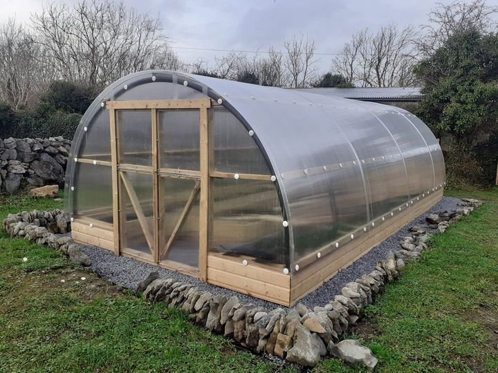 STORMIE 20 Ft Stormproof Polytunnel Greenhouse High Tunnel Wood Framed ...