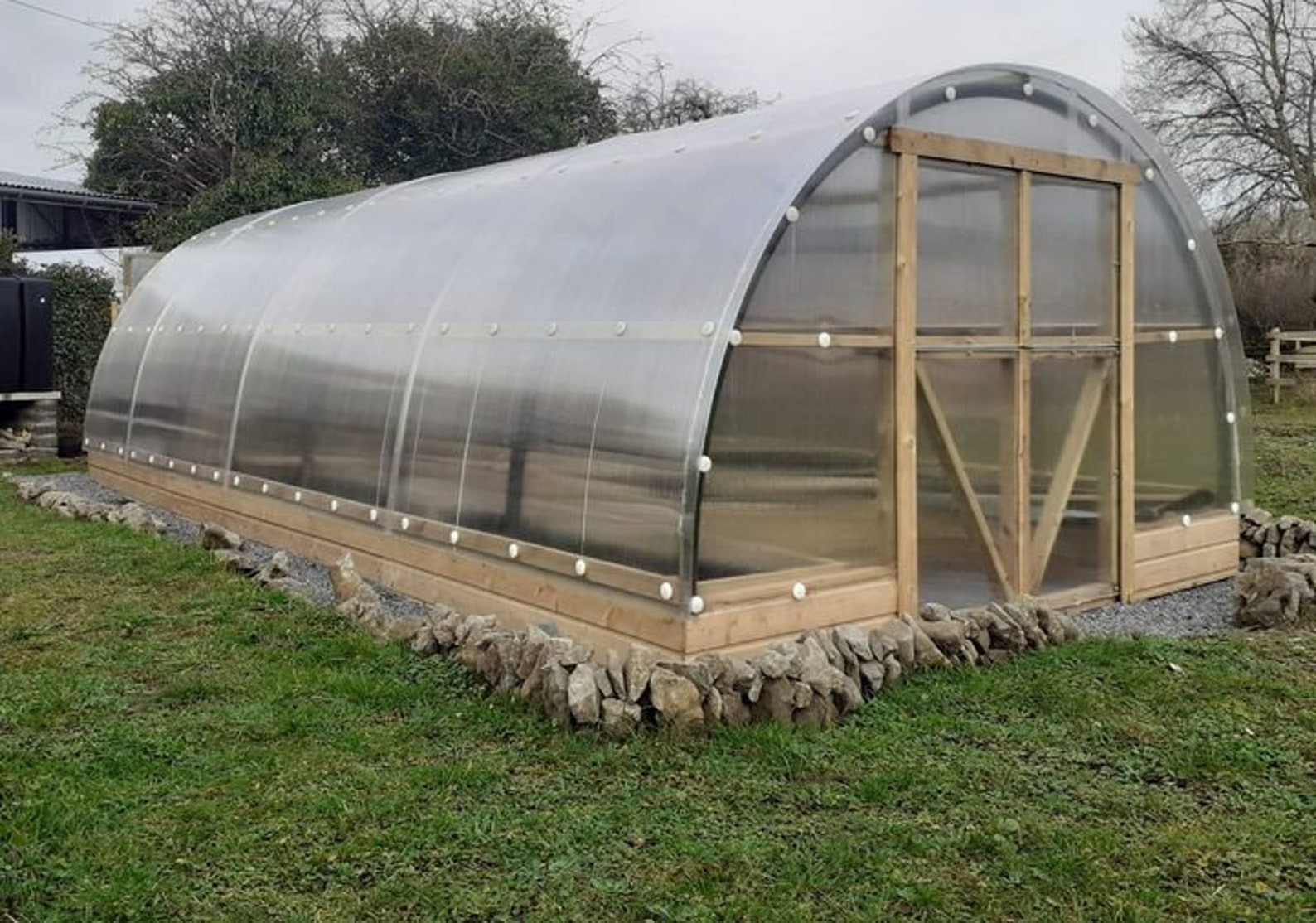 STORMIE 20 Ft Stormproof Polytunnel Greenhouse High Tunnel Wood Framed Plans. This is a Digital ...