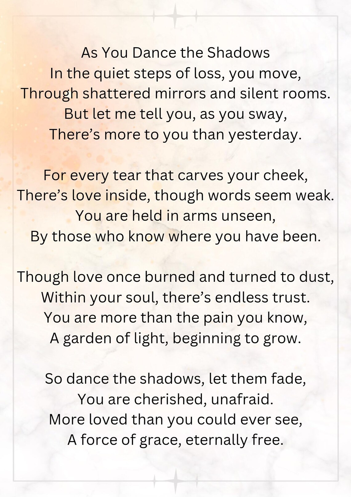 Personalised Poems for Balance & Inner Peace Digital Download - Etsy