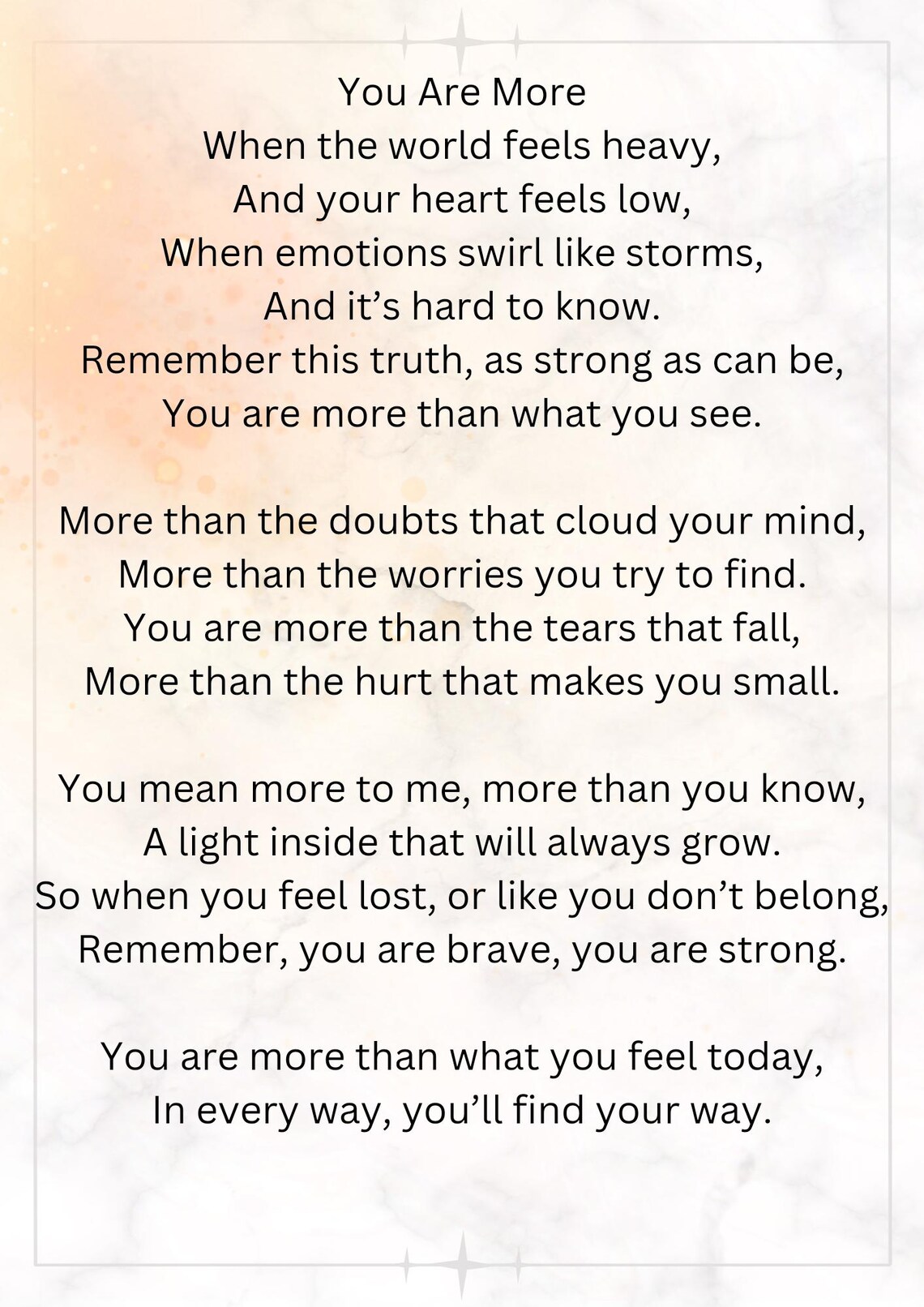 Personalised Poems for Balance & Inner Peace | Digital Download - Etsy