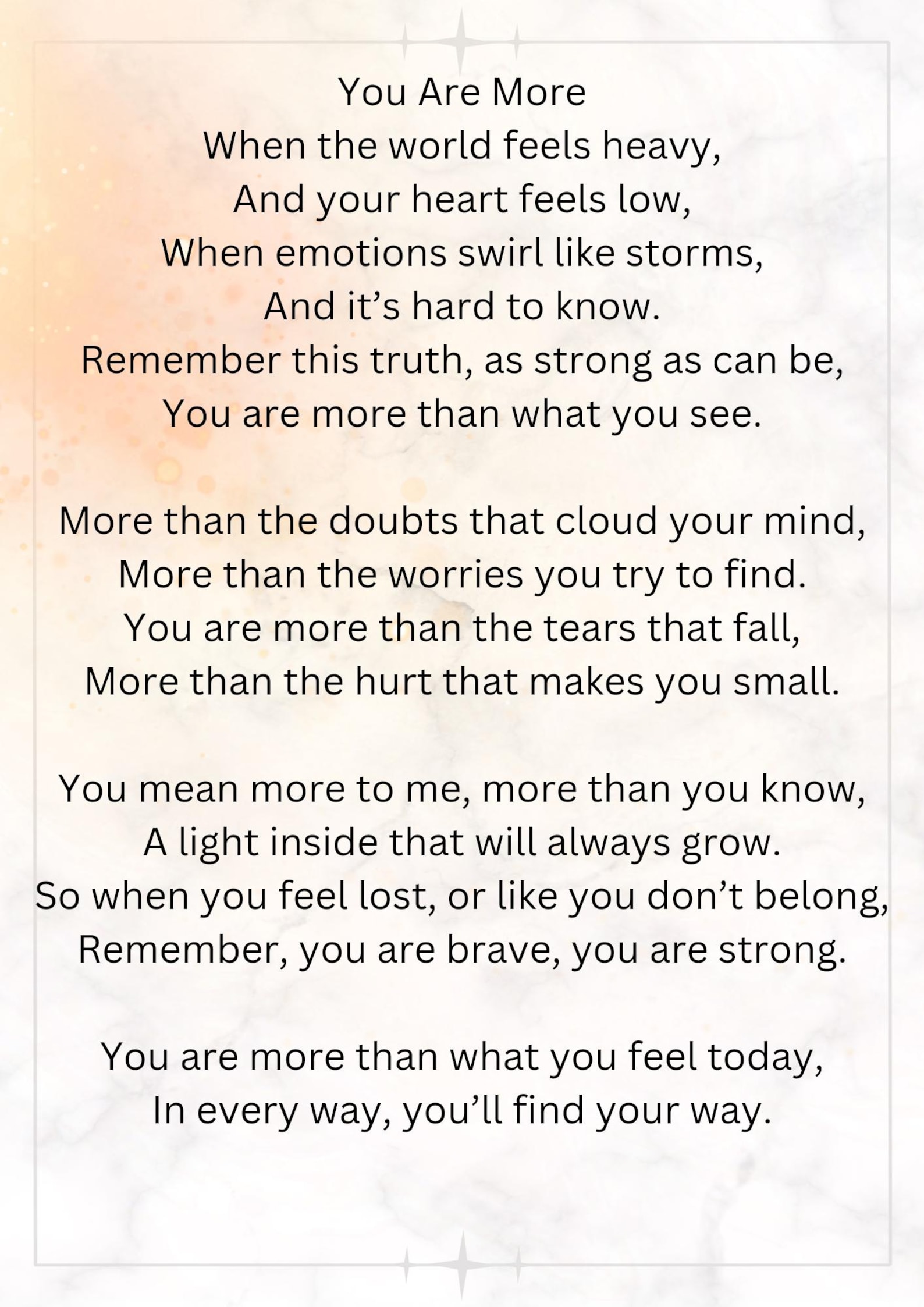Personalised Poems for Balance & Inner Peace | Digital Download - Etsy