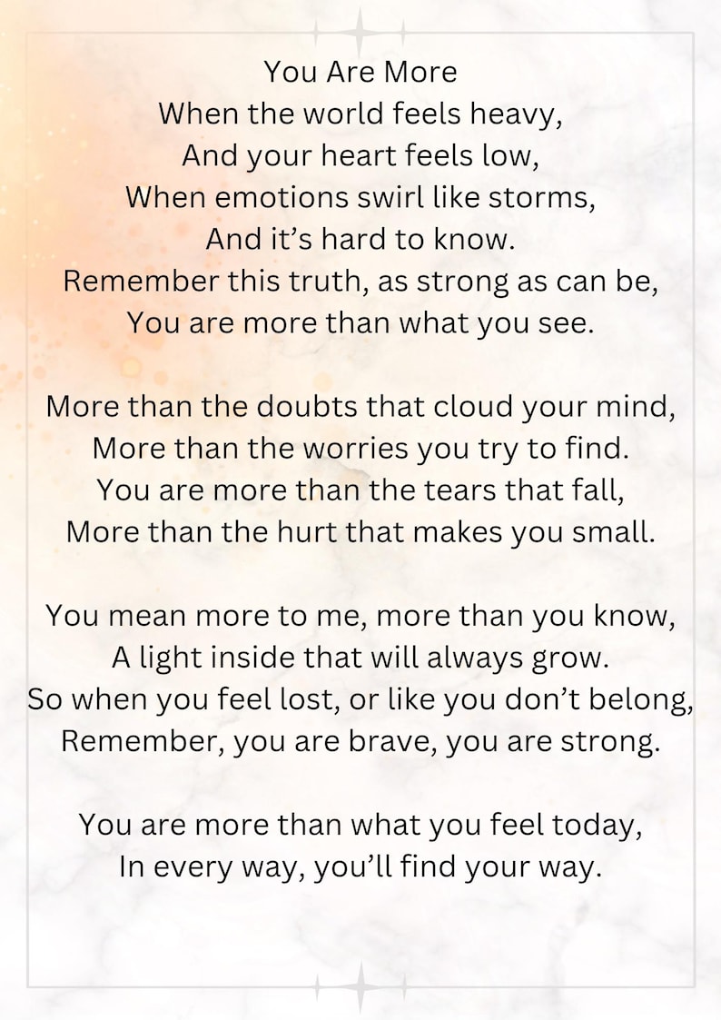 Personalised Poems for Balance & Inner Peace | Digital Download - Etsy