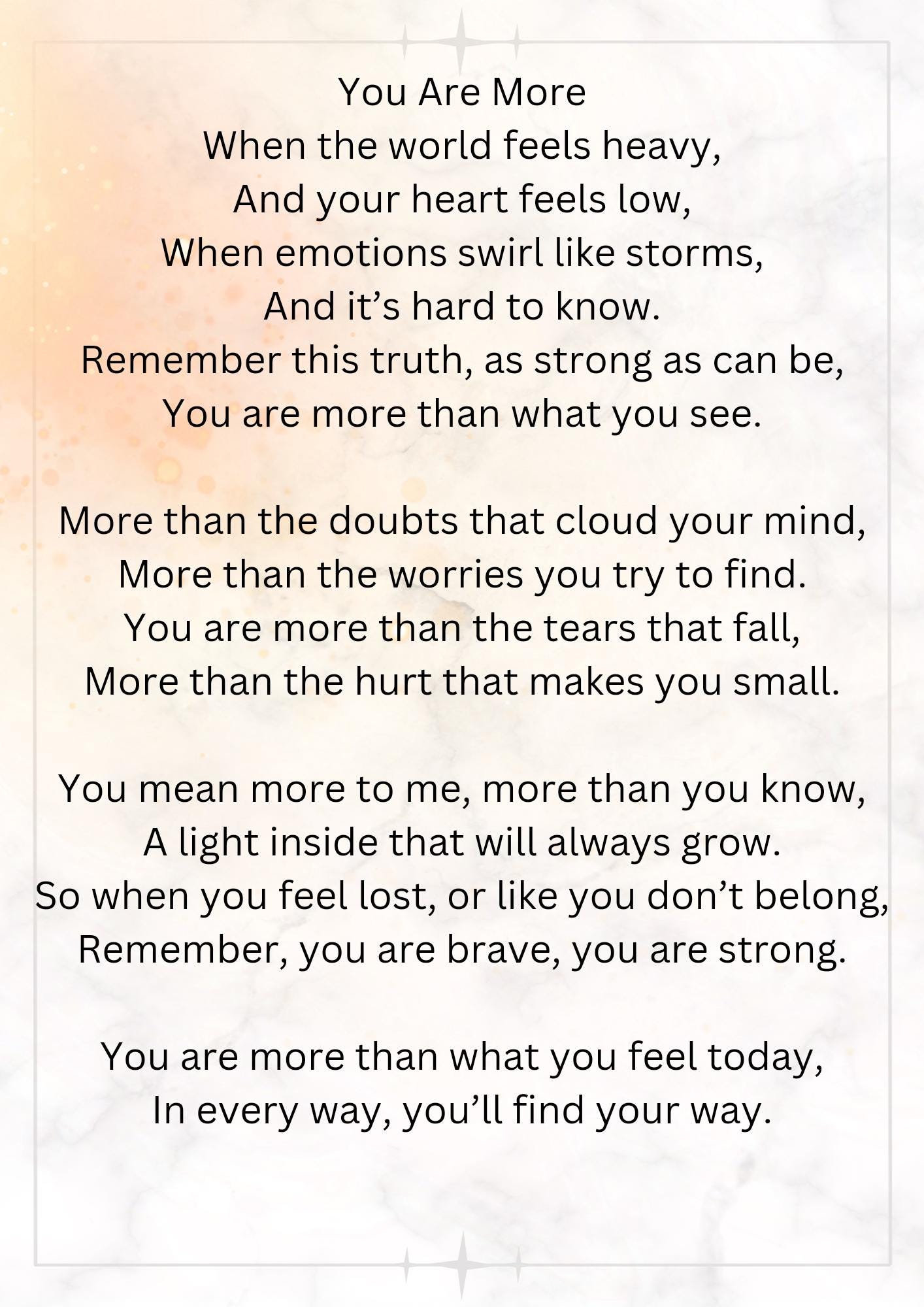 Personalised Poems for Balance & Inner Peace | Digital Download - Etsy