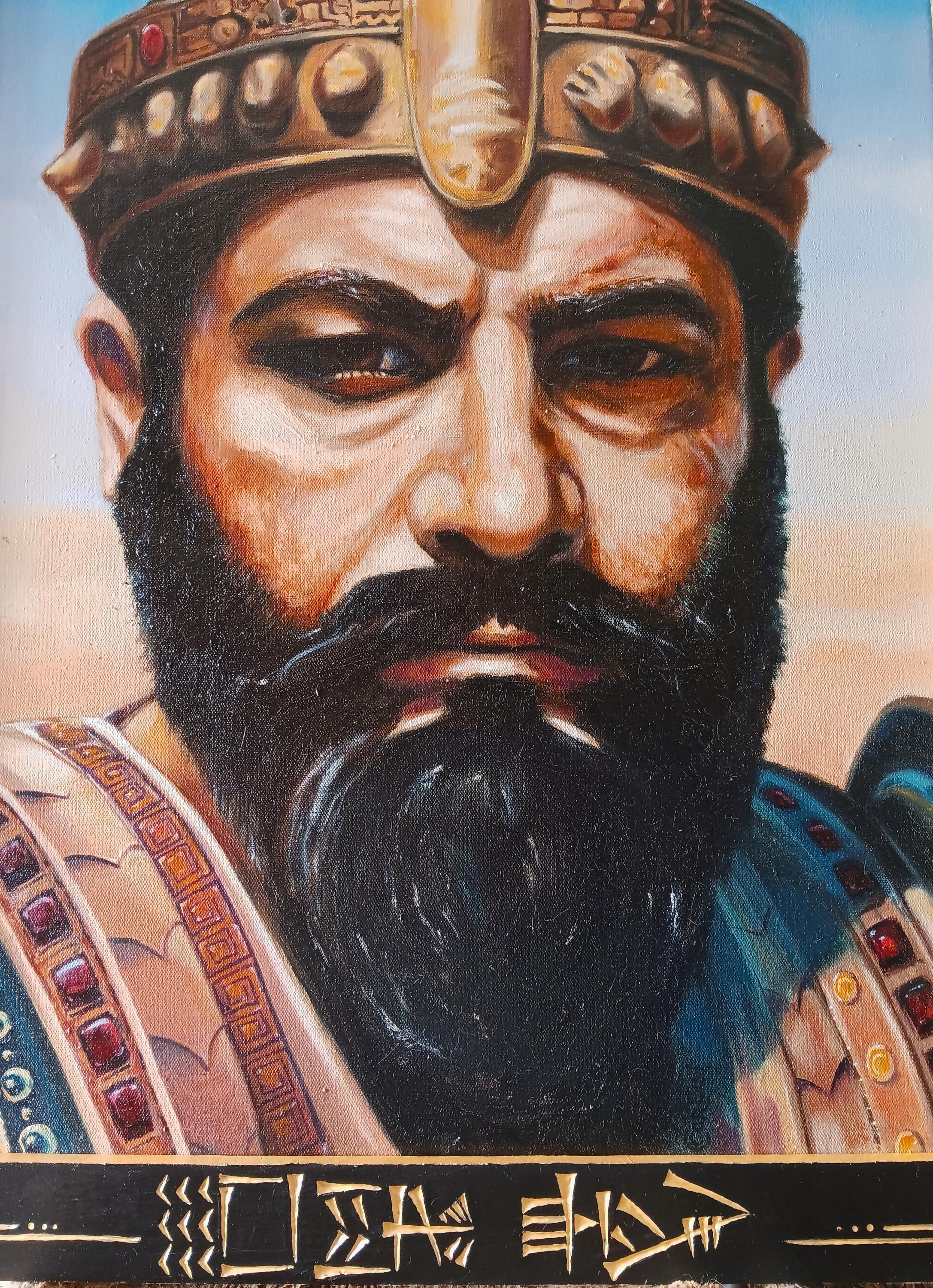 King Sargon of Akkad Original Oil Painting - Etsy