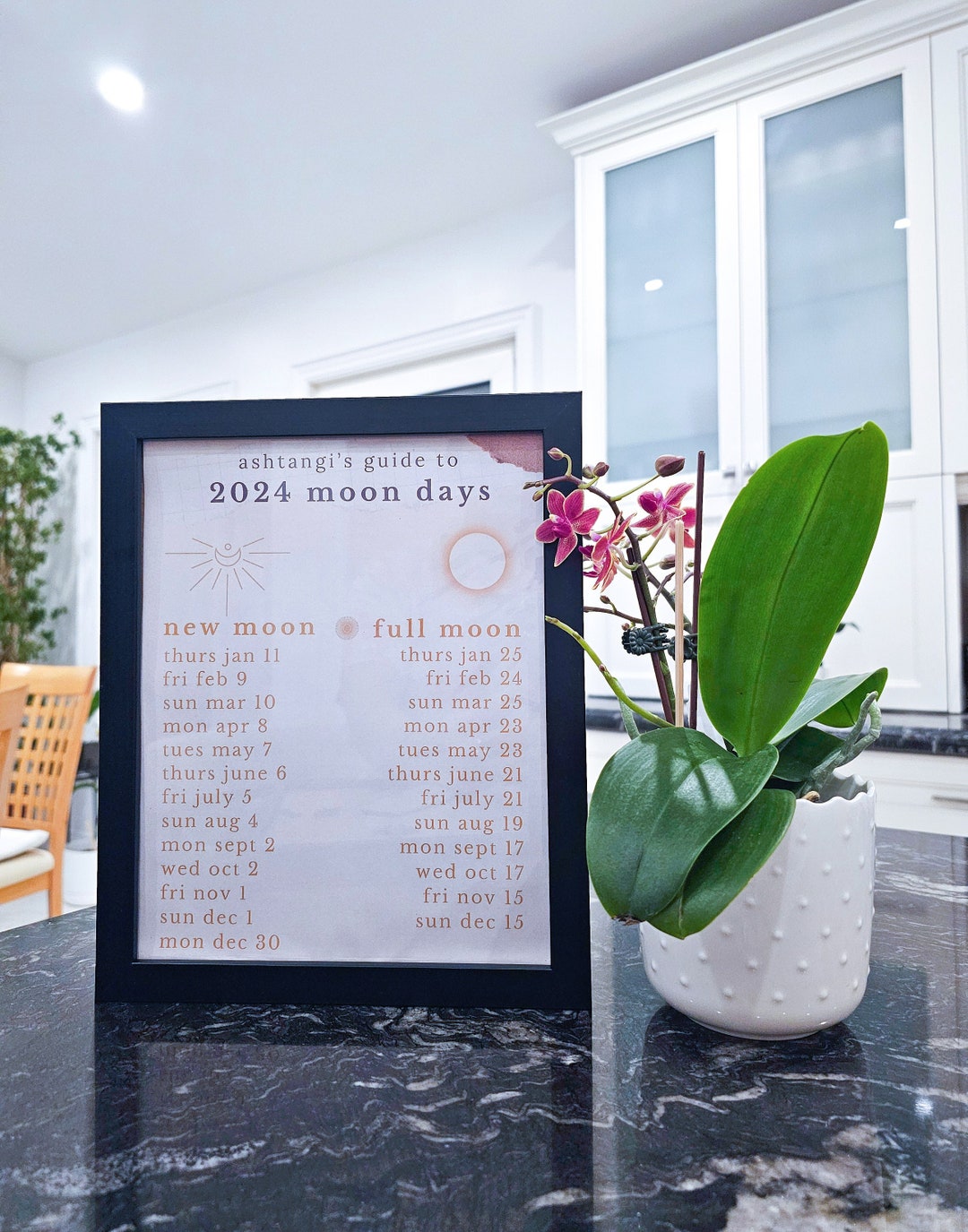 Ashtanga Moon Day Poster for 2024 - Etsy Australia