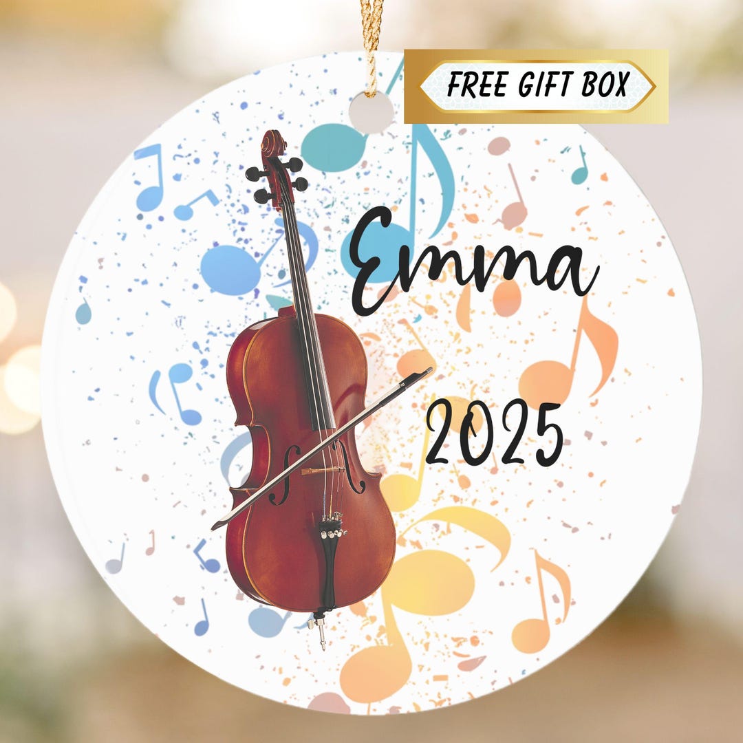 Cello Ornament, Music Gifts, Personalized Cello Gift, Music Ornament ...