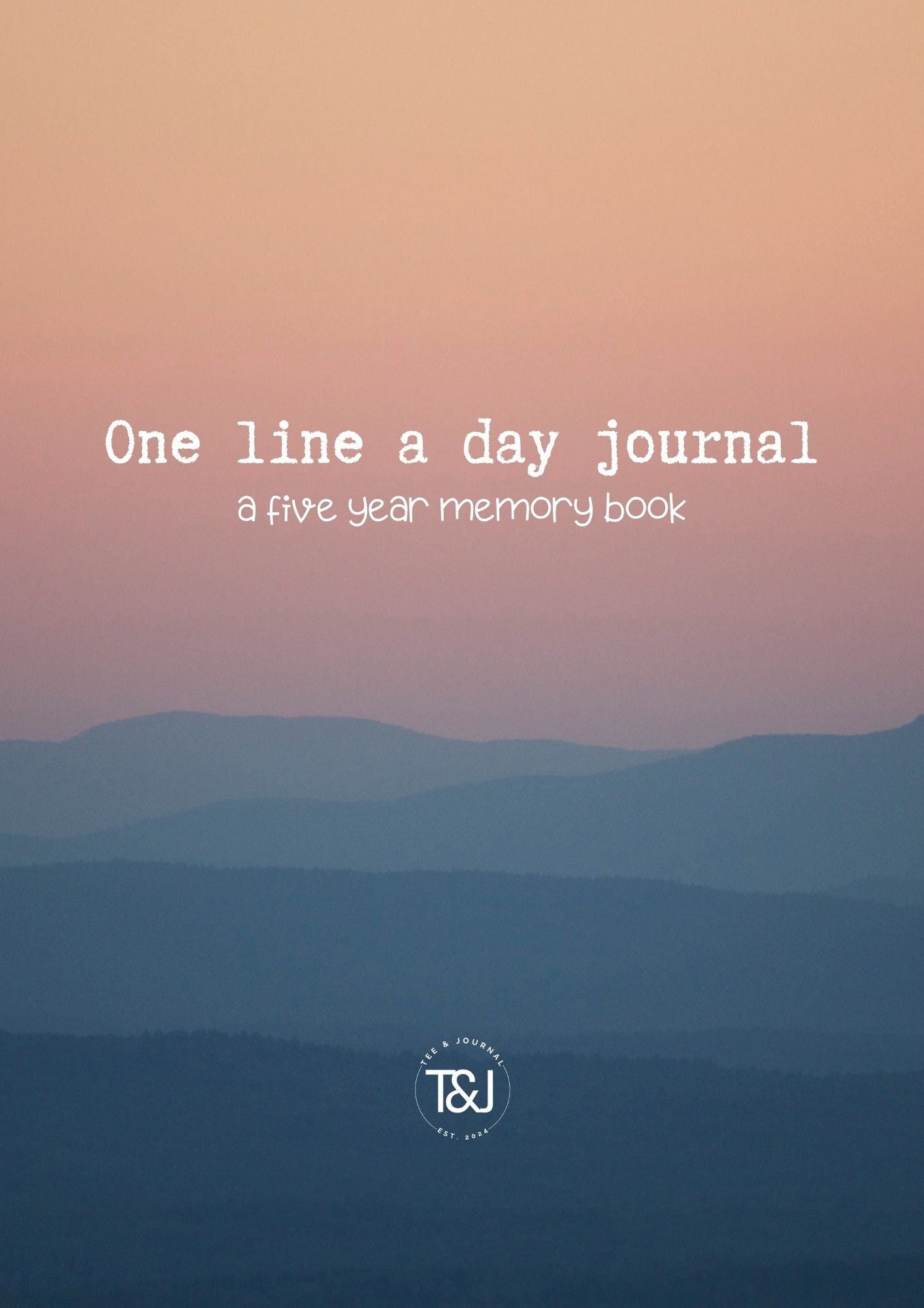 One Line A Day - 5 Year Journal Template - Etsy