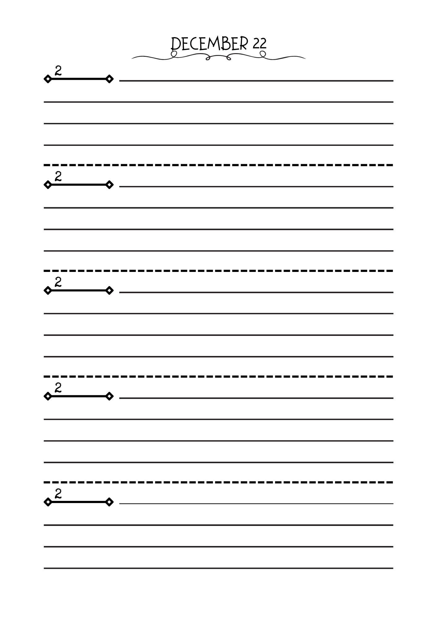 One Line A Day - 5 Year Journal Template - Etsy