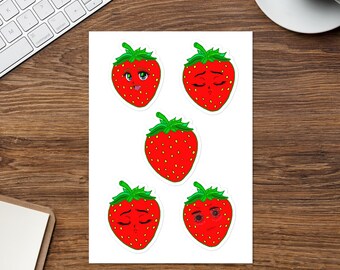 Strawberry Sticker Sheet - Etsy