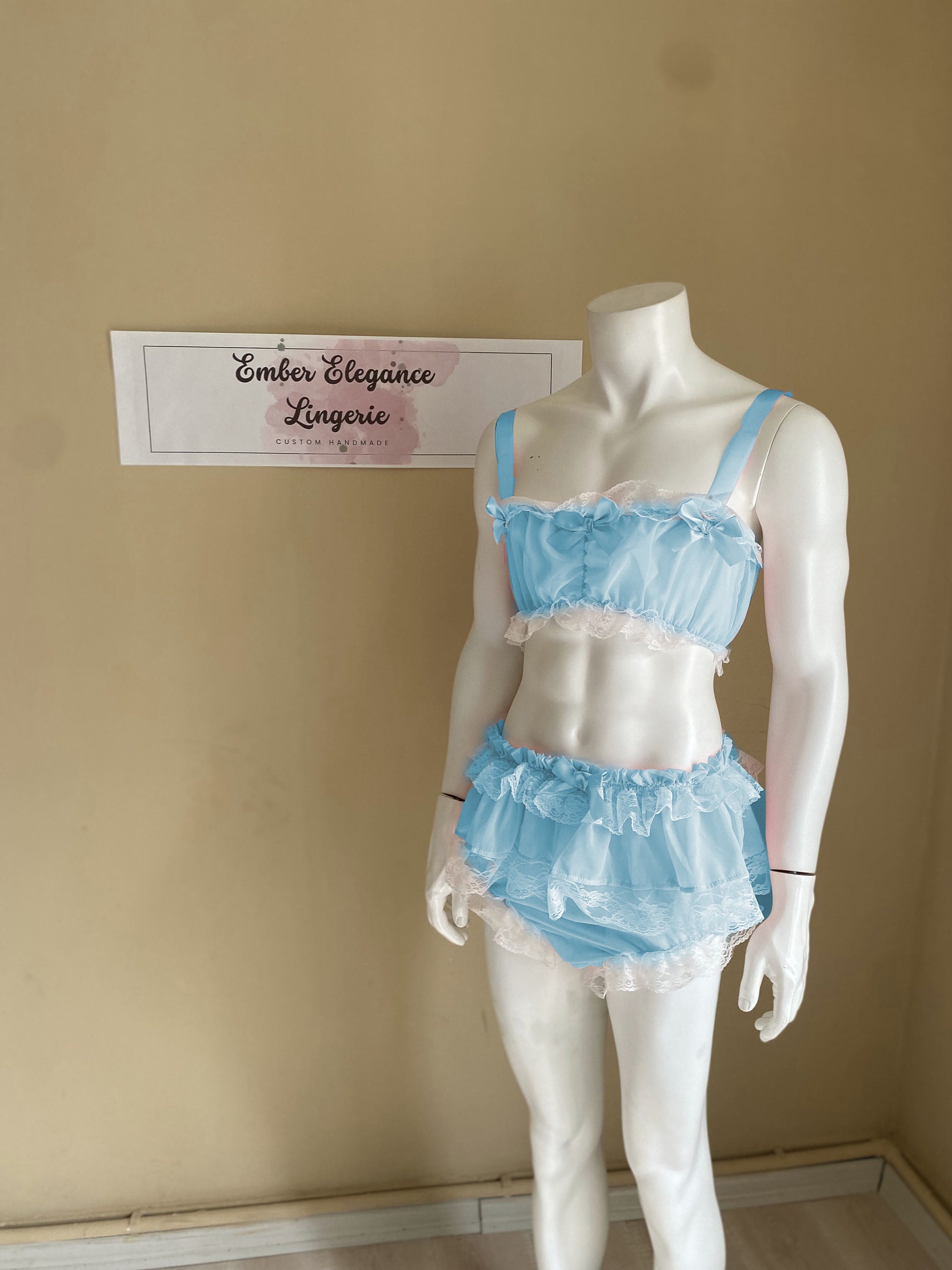 Men's Sissy Satin Femboy Lingerie Set / Lace Lingerie Set for Femboy ... Men's Sissy Satin Femboy Lingerie Set / Lace Lingerie Set for Femboy ...