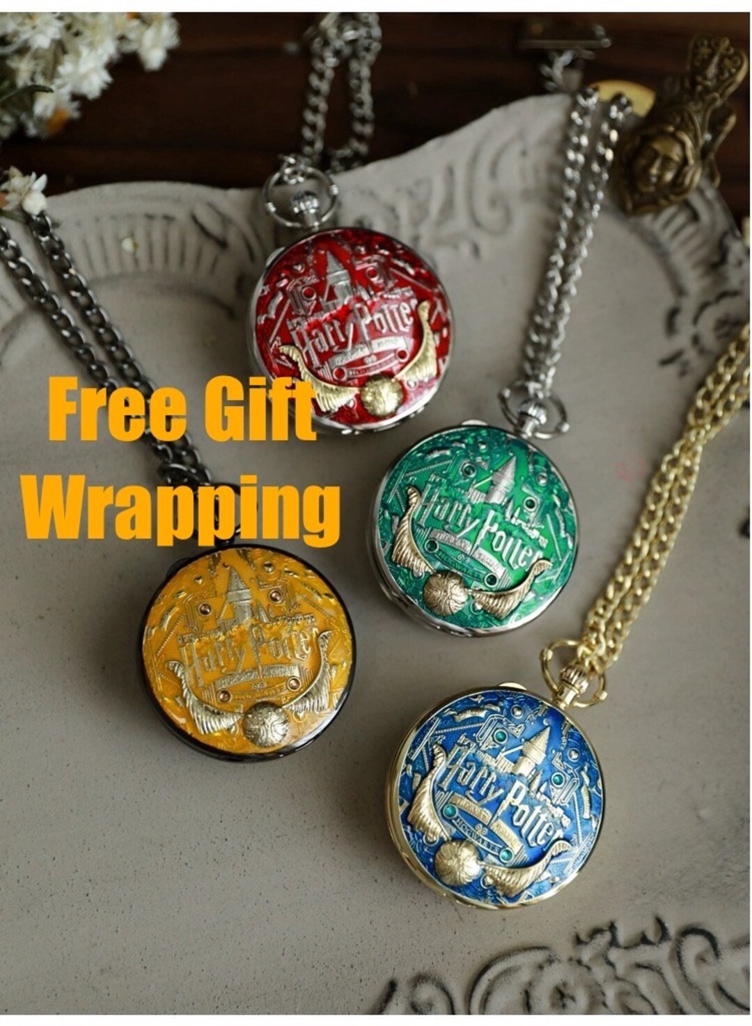 Wizard's Timepiece: Harry Potter Vintage Pocket Watch & Music Box - Etsy