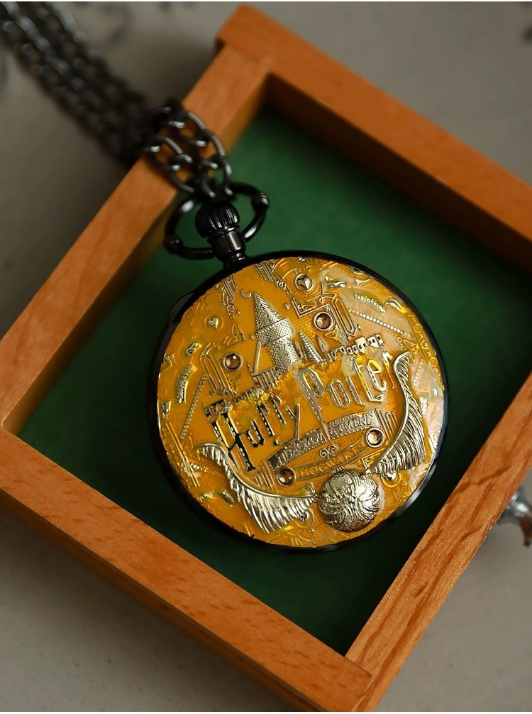 Wizard's Timepiece: Harry Potter Vintage Pocket Watch & Music Box - Etsy
