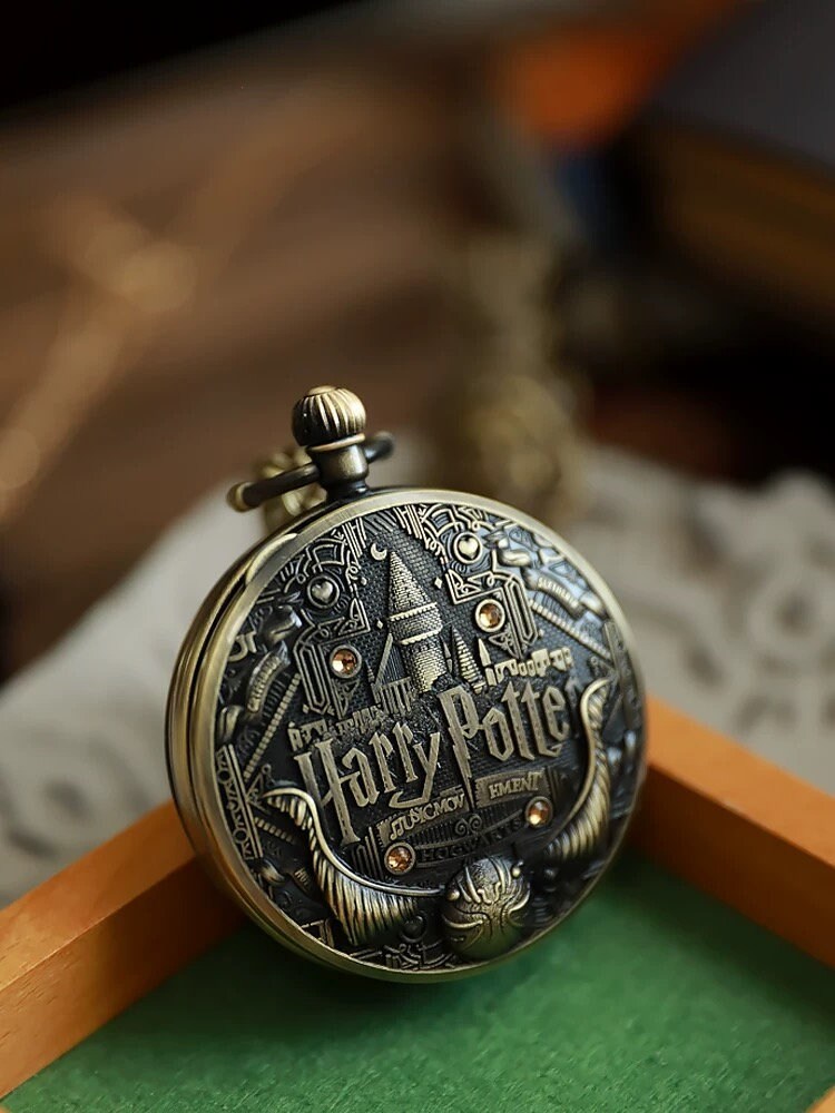 Wizard's Timepiece: Harry Potter Vintage Pocket Watch & Music Box - Etsy