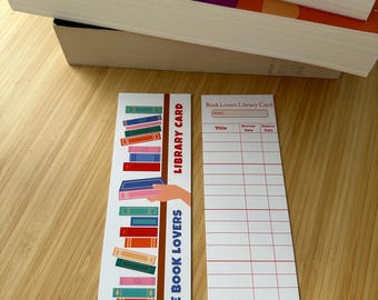 Faux Library Card Bookmark - Etsy