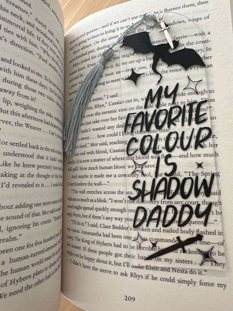 My Favourite Colour is Shadow Daddy bookmark - Etsy