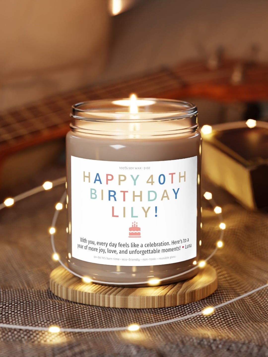 Personalized Birthday Candle Custom Message Say It With a Candle ...