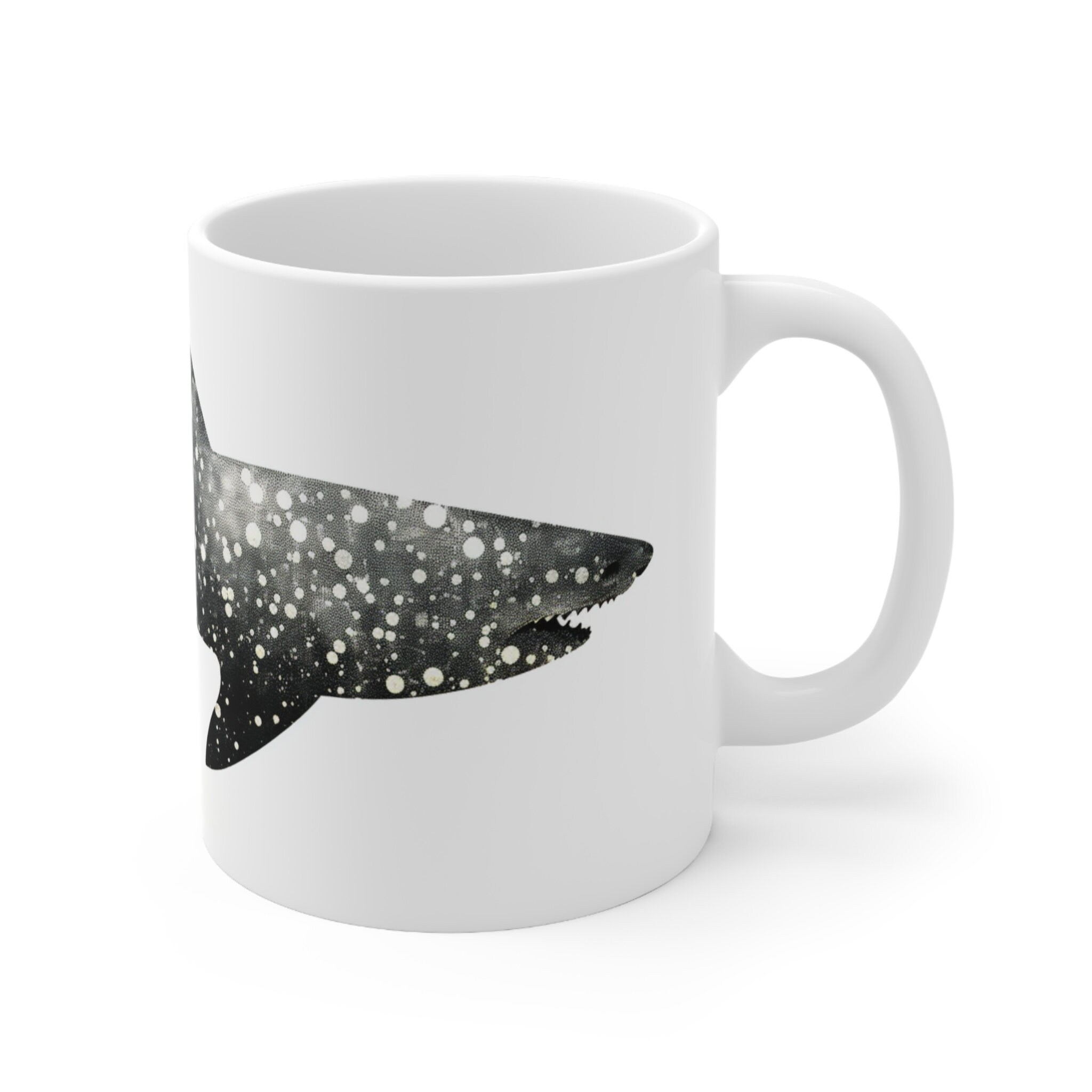 Pointillism Silhouette Shark Ceramic Coffee Cups, 11oz - Etsy