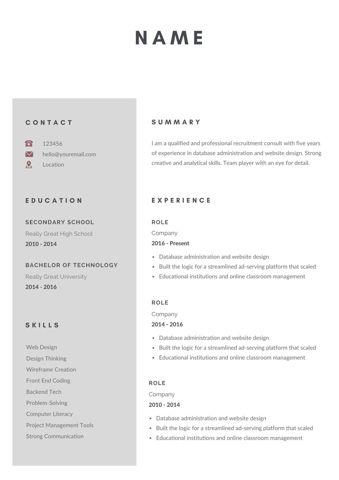 Editable CV Template - Etsy