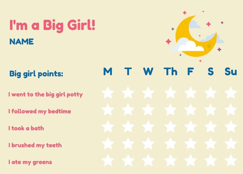 Personalised Behaviour Chart - Etsy