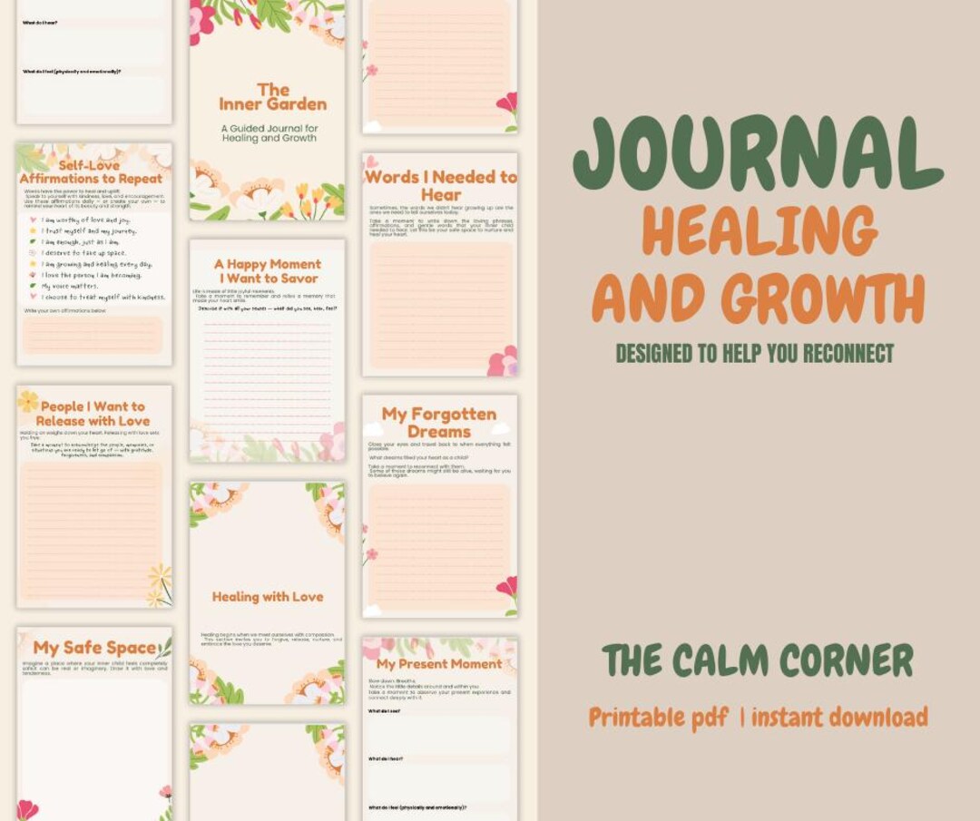 Healing Journal Printable Selflove and Mindfulness | Mindfulness and ...