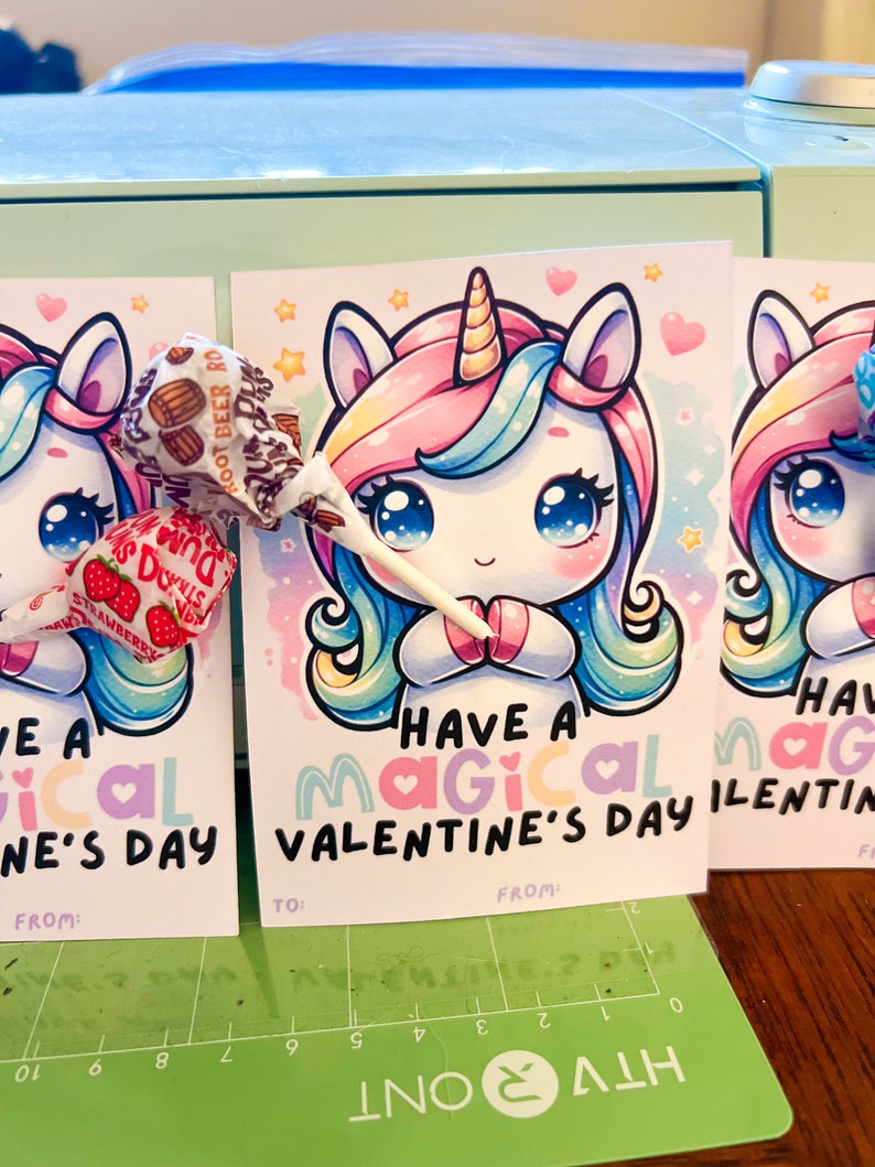 Unicorn Valentine Cards | Printable Valentines for Class | Instant ...