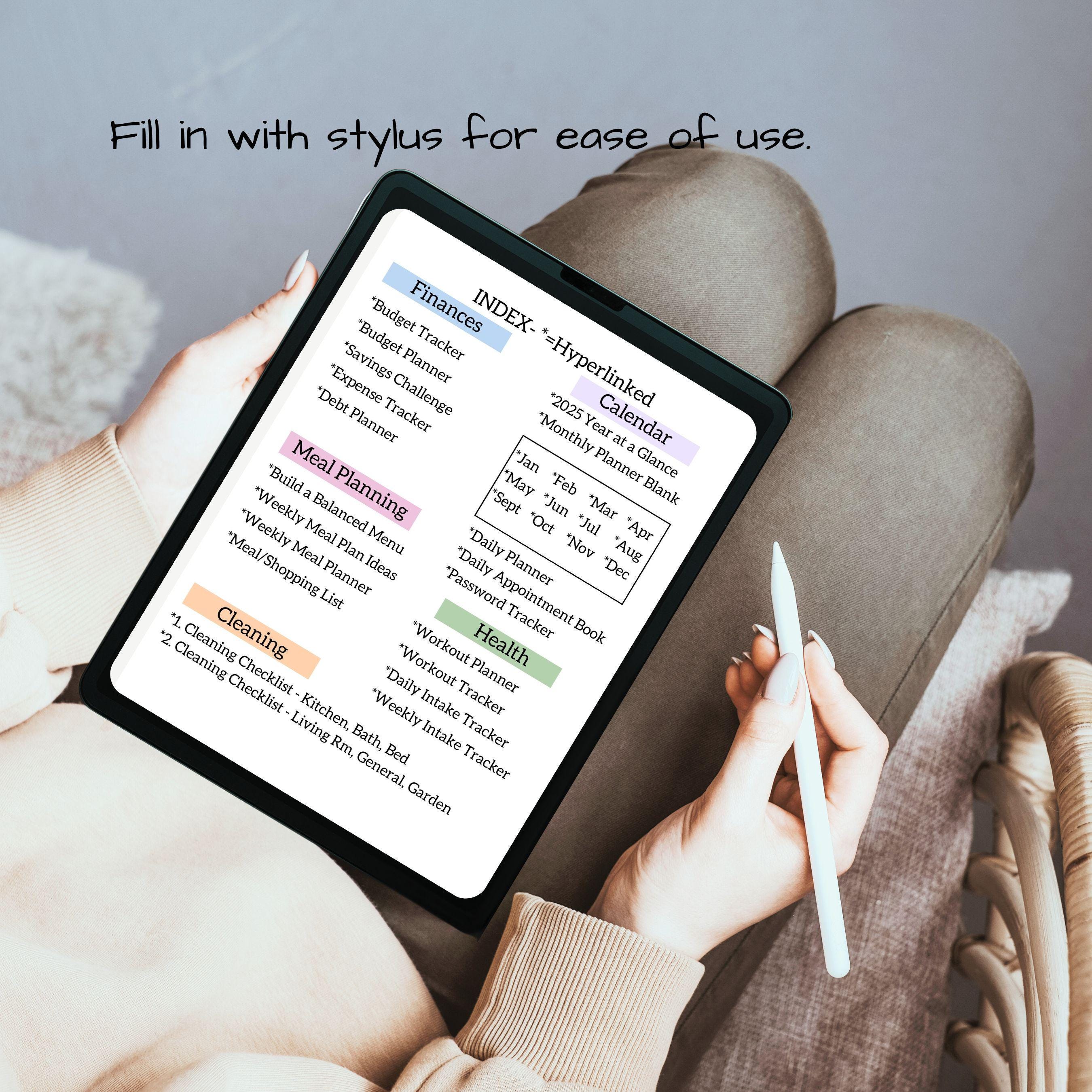 Digital Hyperlinked Home Management Binder Digital Household Life ...