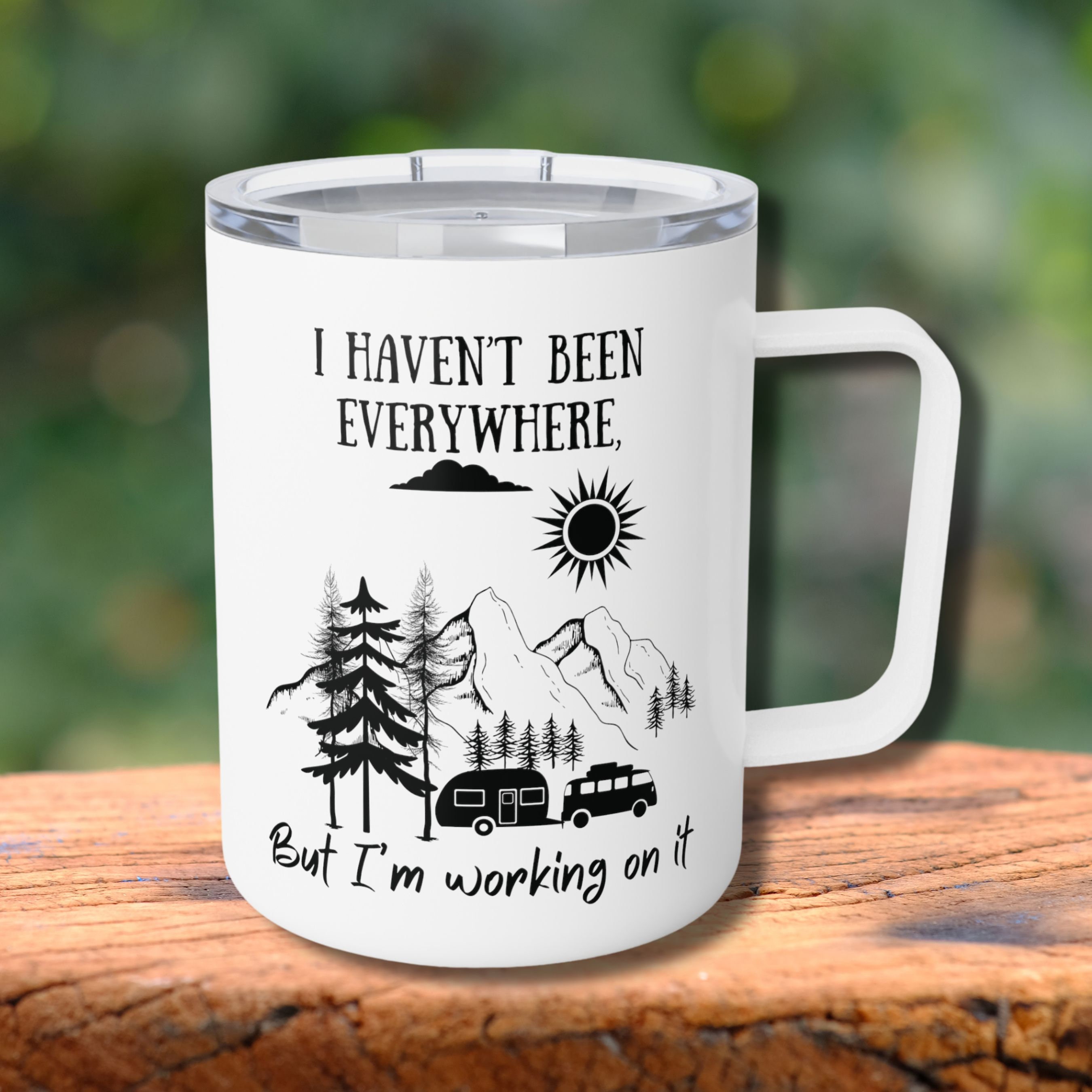 Fun Insulated Camping Mug, Insulated Wanderlust Mug 10oz, Great Outdoor ...