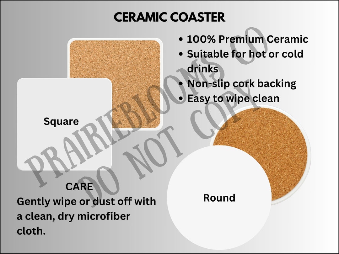 Digital Download Information Chart Ceramic Coaster by Generic Brand ...