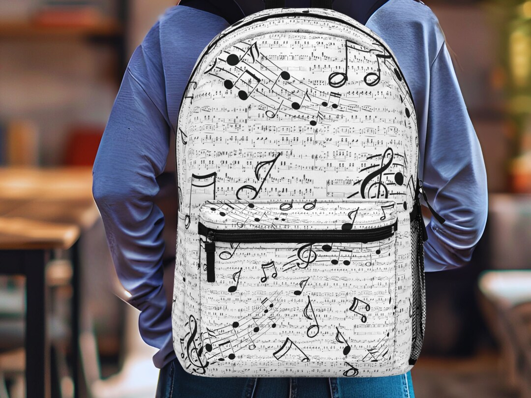 Sheet Music Backpack Back-to-school Laptop Backpack Birthday Gift Music ...