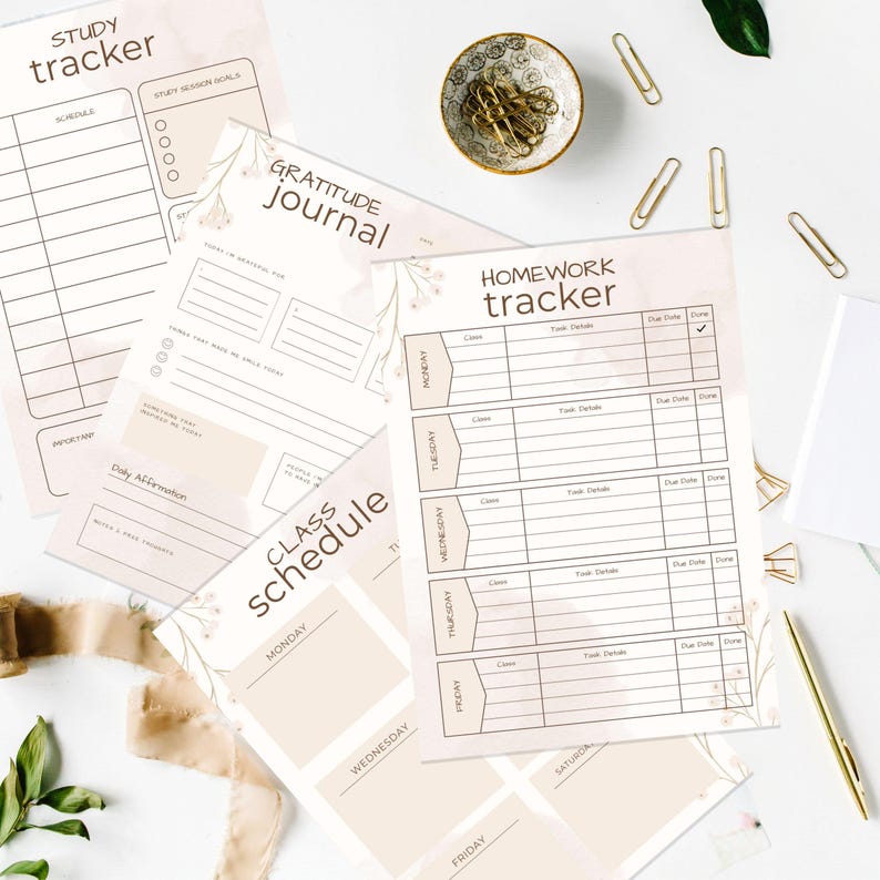 Digital or Printable Student 2025 Planner College Life Organizer Class ...