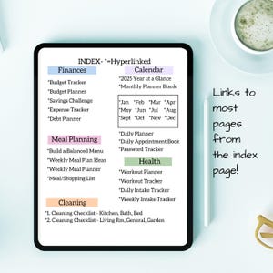 Digital Hyperlinked Home Management Binder Digital Household Life ...