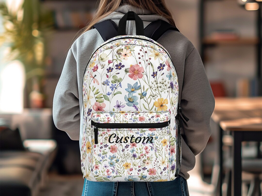 Boho Floral Backpack, Cottagecore Backpack for Bachelorette Crew ...