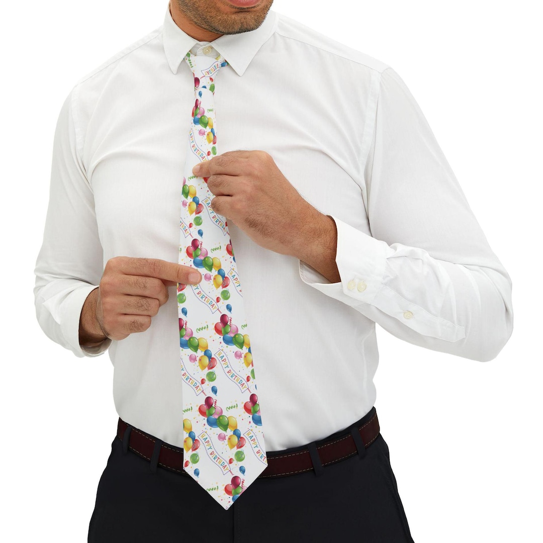 Birthday Balloon Necktie: Festive Celebration Tie - Etsy