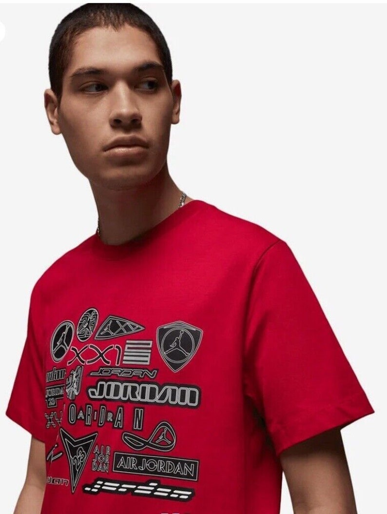 Jordan Brand Graphic Icon Logo Tee Red T-shirt Size (S)(L)(XL) - Etsy