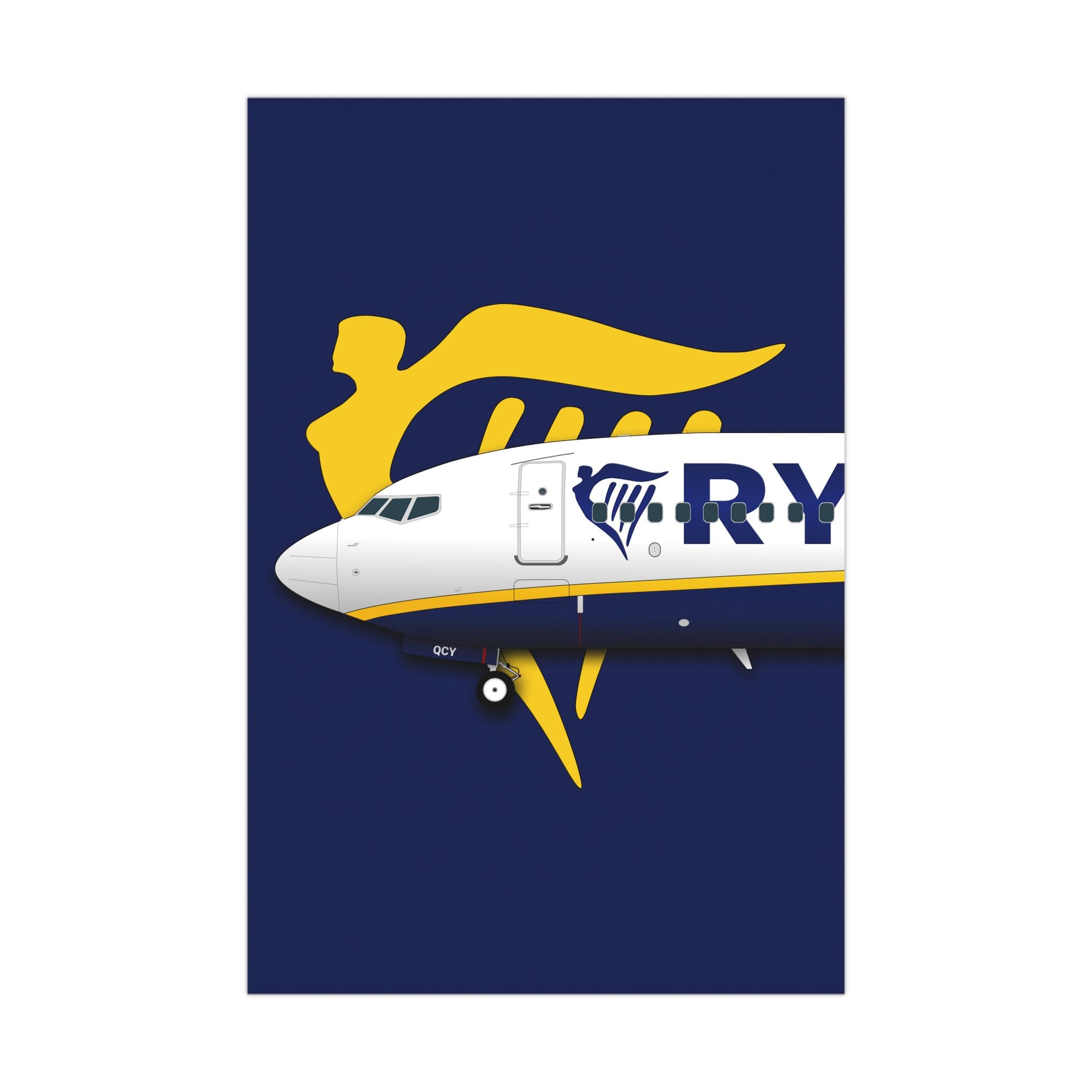 Aviation Poster, Ryanair Boeing 737 Matte Poster - Etsy
