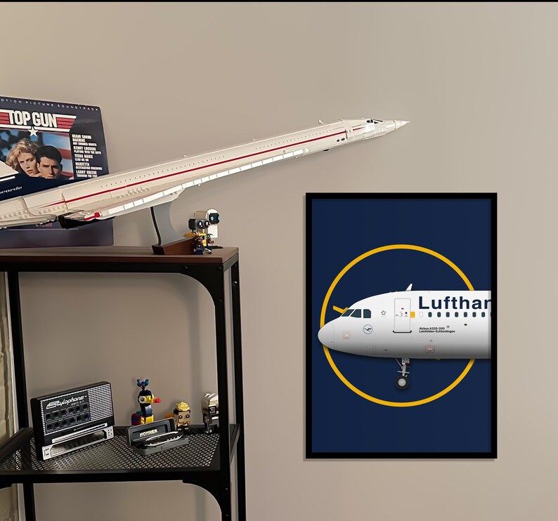 Aviation Poster, Lufthansa Airbus A320 Matte Poster - Etsy